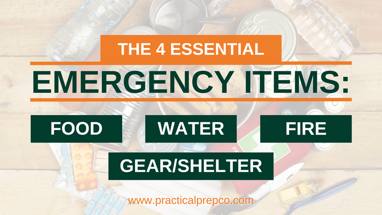 The 4 Essential Emergency Items: Food, Water, Fire, and Gear/Shelter ...